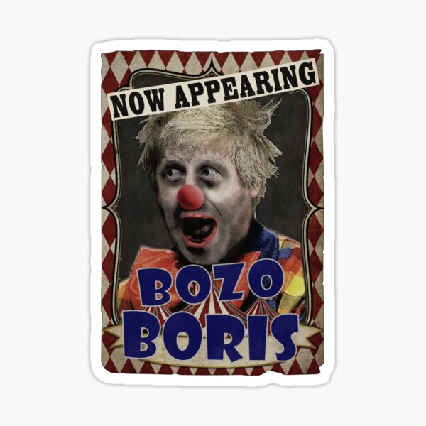 "BOZO BORIS" Sticker by Paparaw | Redbubble