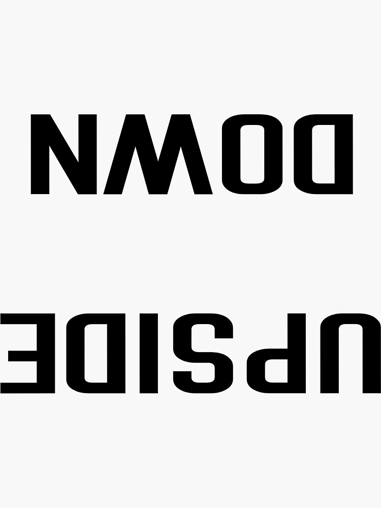 "Upside Down" Sticker for Sale by HermesDesign | Redbubble
