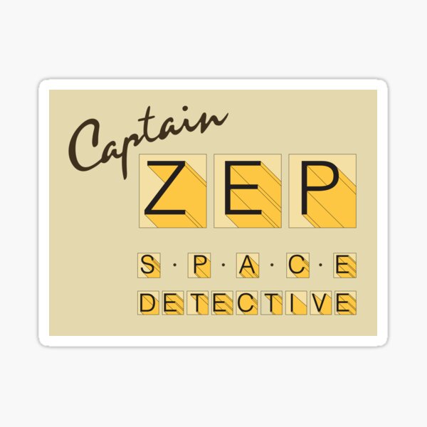 "Captain Zep" Sticker for Sale by ChrisOrton | Redbubble
