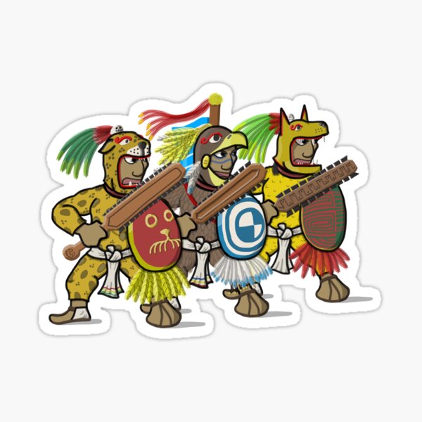 "Aztec Warriors" Sticker for Sale by foojer | Redbubble