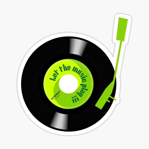 "Let the music play !!!" Sticker for Sale by Zimbo-Zimbo | Redbubble