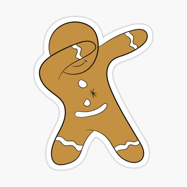 "Gingerbread man - DAB / dabbing" Sticker by Mohja-Design | Redbubble