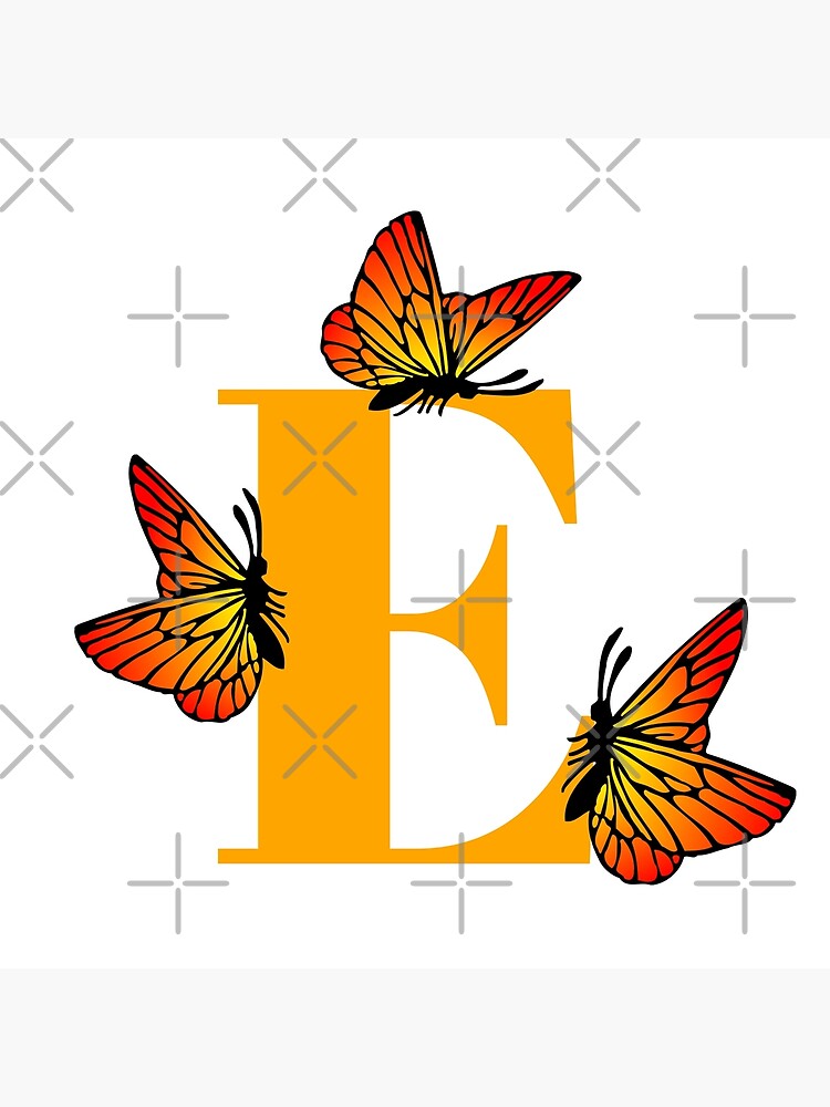 "letter e alphabet monogram butterfly" Poster for Sale by atevern ...