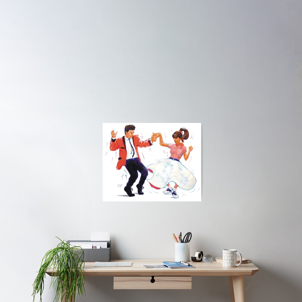 "Classic Rock and Roll Jive Dancers" Poster for Sale by MikeJory ...