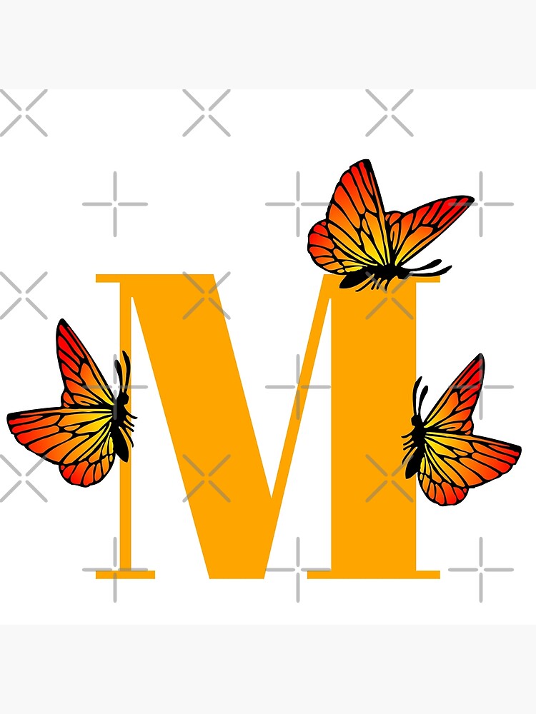 Lámina fotográfica «letra m alfabeto monograma mariposa» de atevern ...
