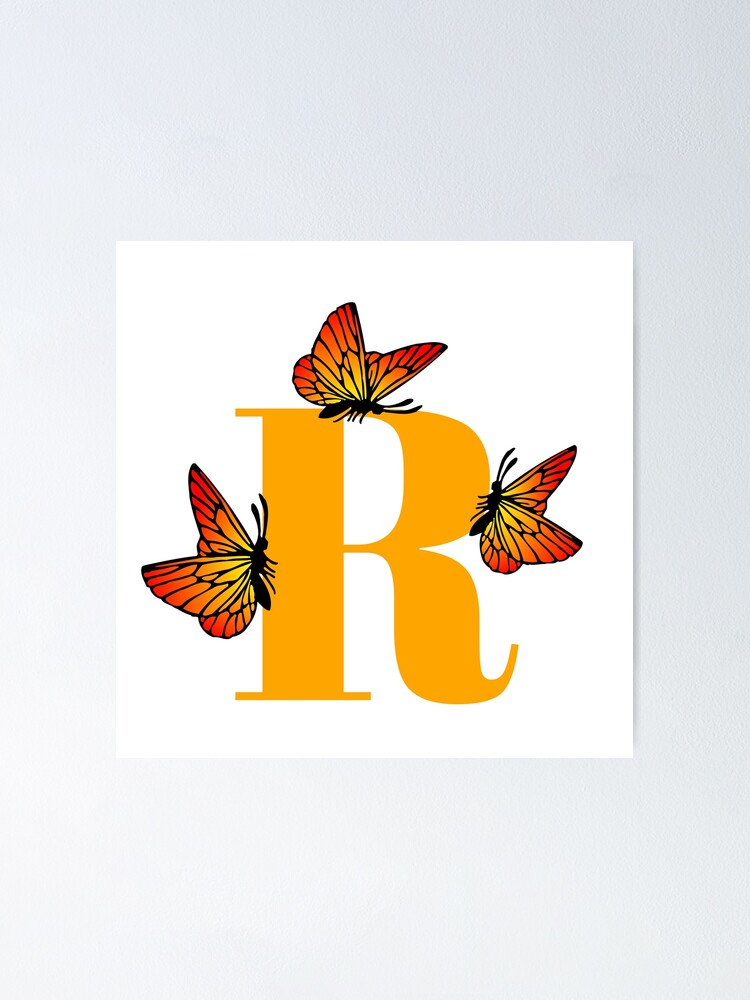 "letter r alphabet monogram butterfly" Poster for Sale by atevern ...