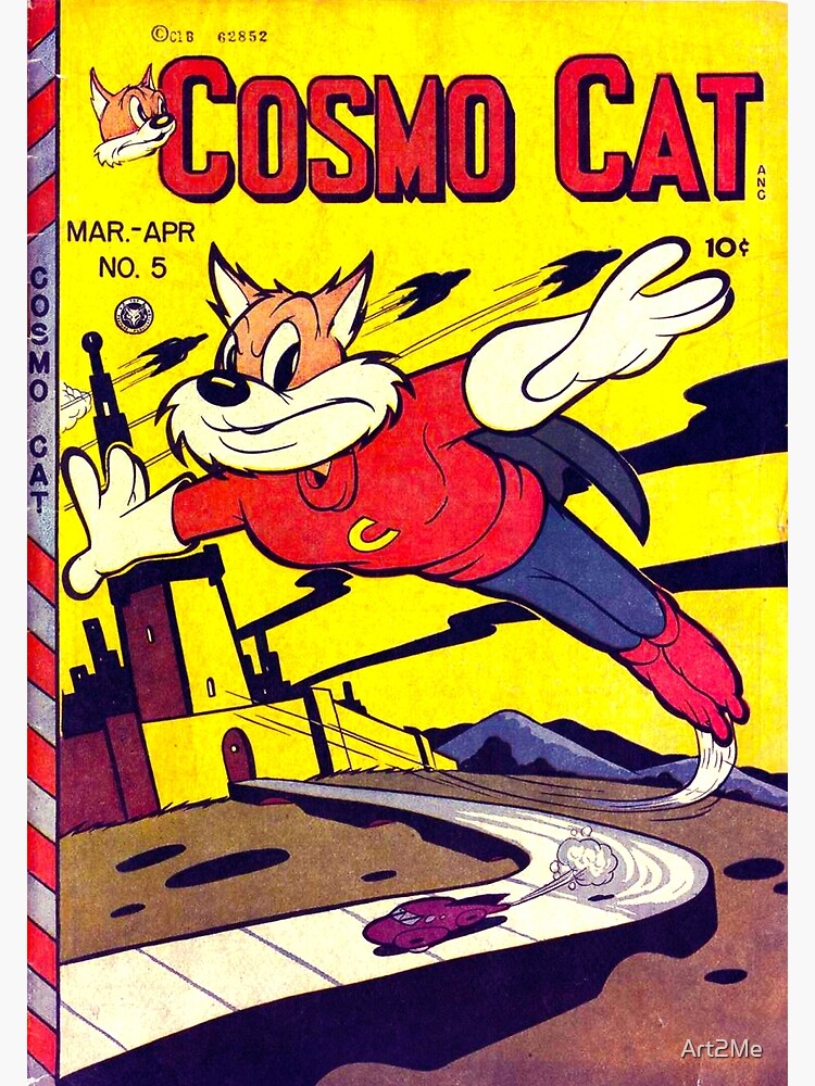 "Cosmo Cat No.5 Vintage Comic Book Cover" Poster by Art2Me | Redbubble