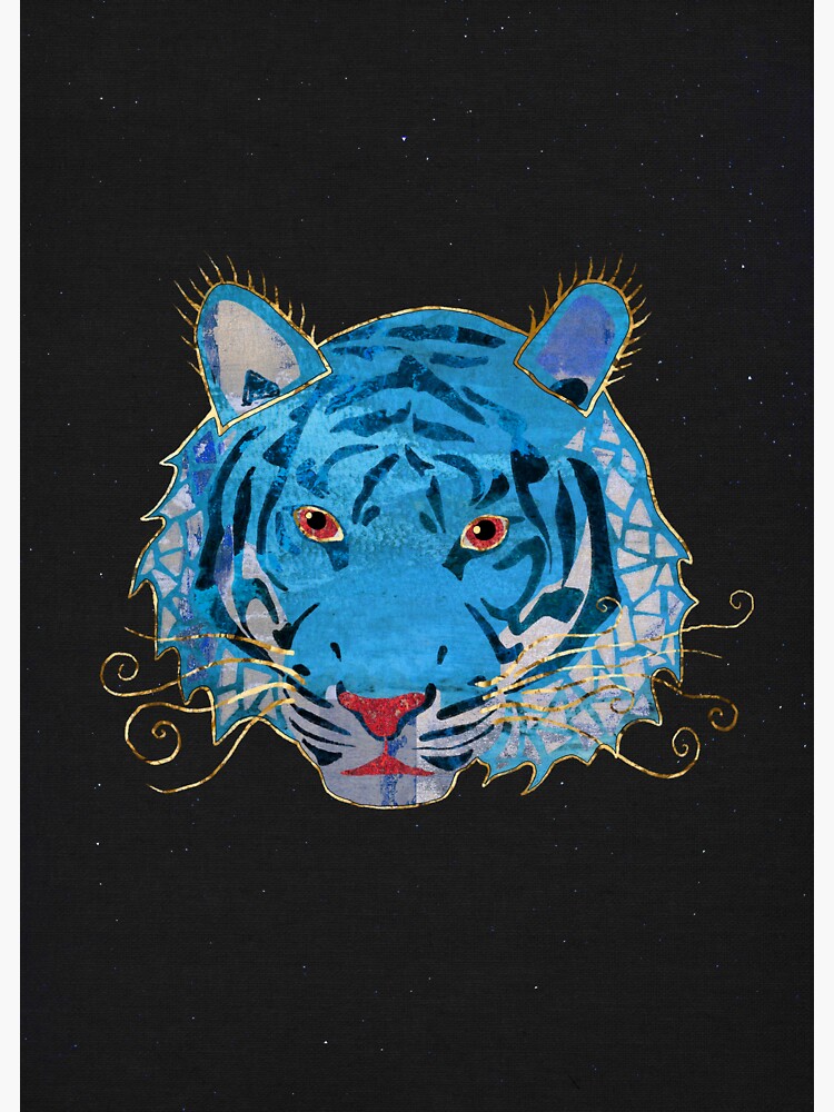 "Tiger Patchwork" Sticker by OpticRiot | Redbubble