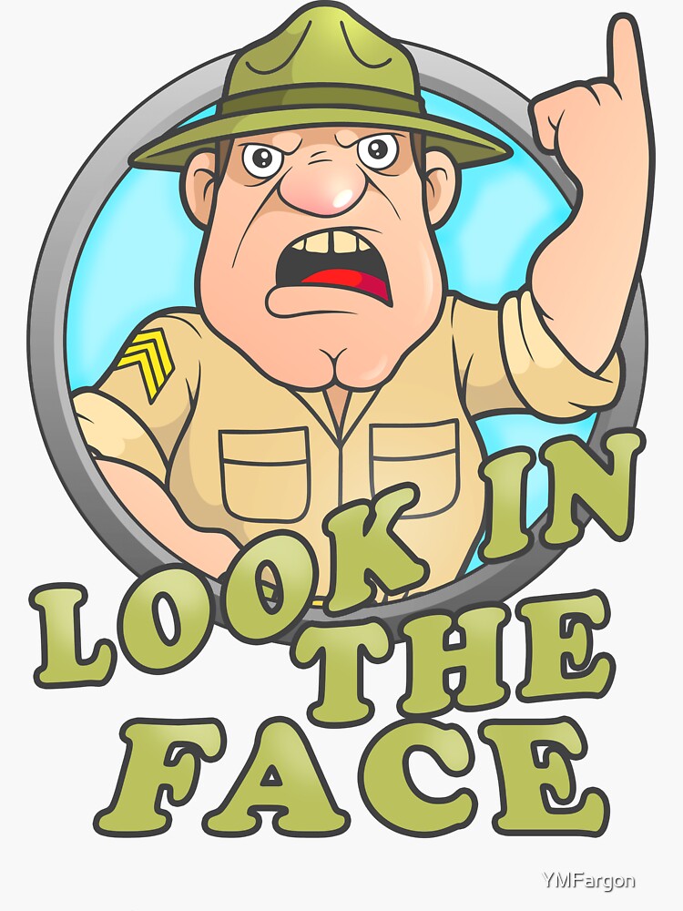 "strict sergeant" Sticker by YMFargon | Redbubble
