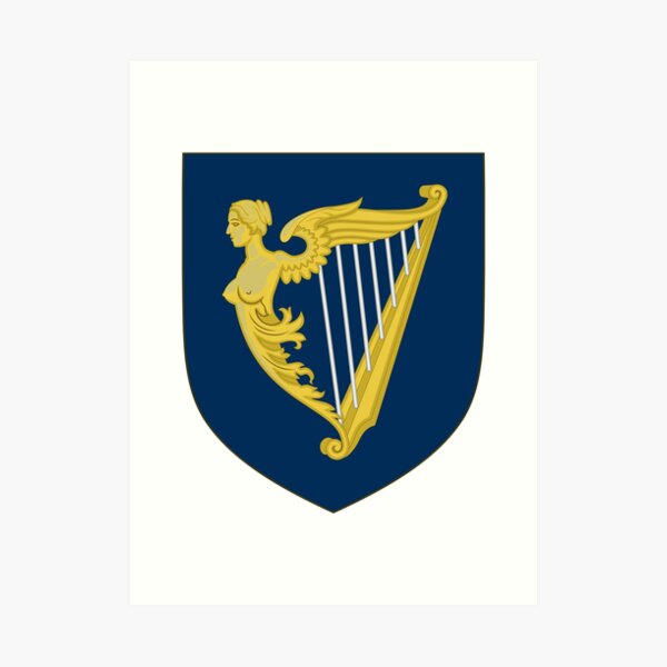 "Coat of arms Kingdom of Ireland Celtic Harp Or gold harp with silver ...