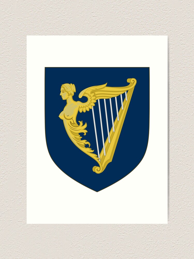 "Coat of arms Kingdom of Ireland Celtic Harp Or gold harp with silver ...