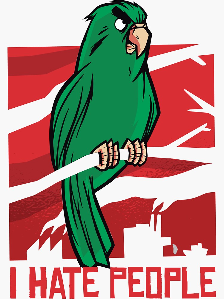 "angry parrot" Sticker for Sale by altinvest | Redbubble