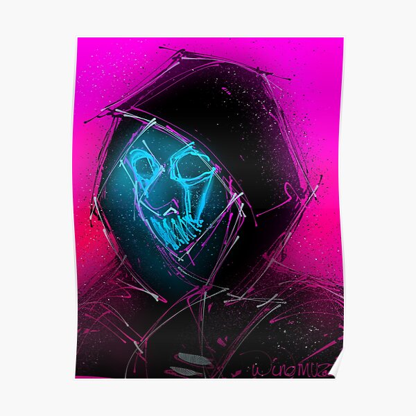 "Neon SLASHER " Poster by Madmuzz | Redbubble