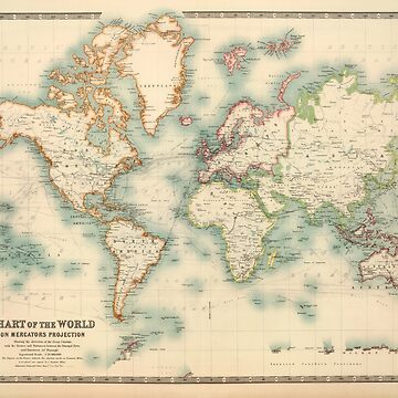 "Vintage Historical Detailed World Map, Bohemian Map" Sticker for Sale ...