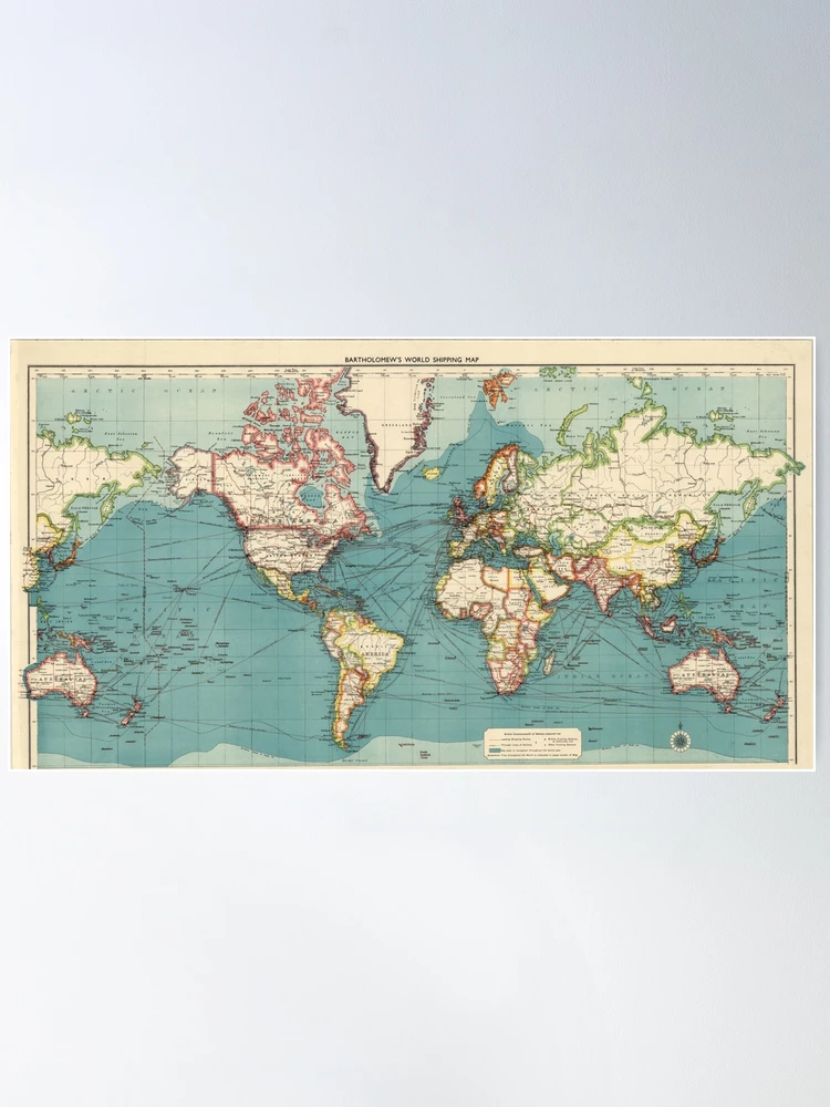 World Map Graphic Poster