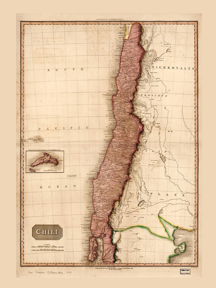 Póster «Mapa de Chile (1818)» de allhistory | Redbubble