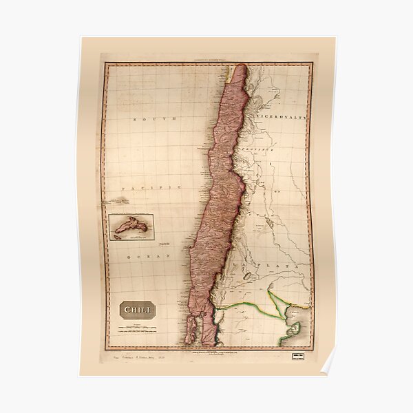 Póster «Mapa de Chile (1818)» de allhistory | Redbubble