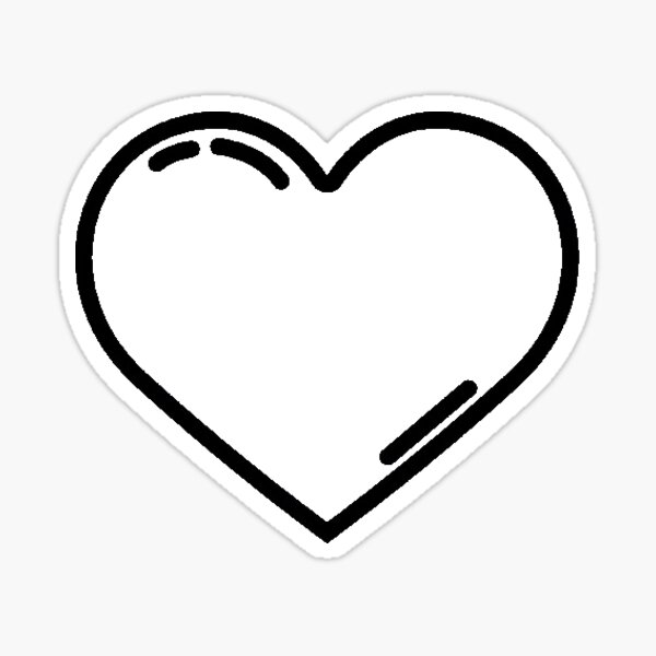 "Heart Sketch" Sticker for Sale by Tripmeister23 | Redbubble