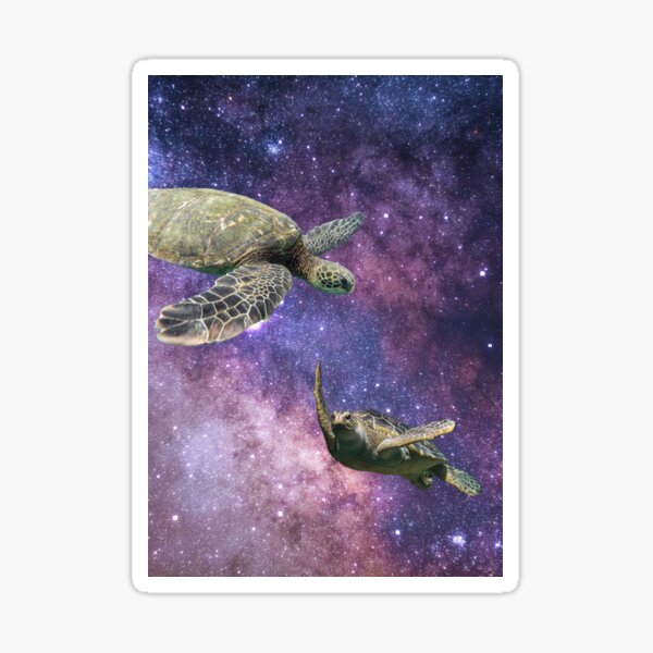 "Flying Space Turtles - Funny Galaxy Nerd Science Fiction" Sticker for Sale by balbert3 | Redbubble
