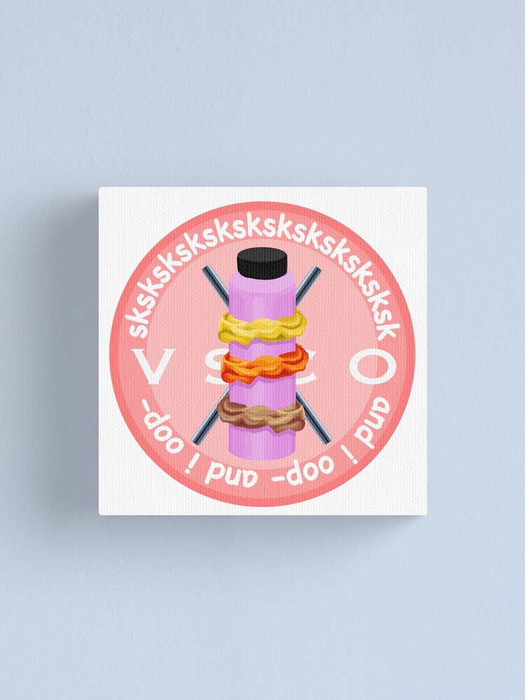 "VSCO sksksk girl sticker" Canvas Print for Sale by aarkdraws | Redbubble