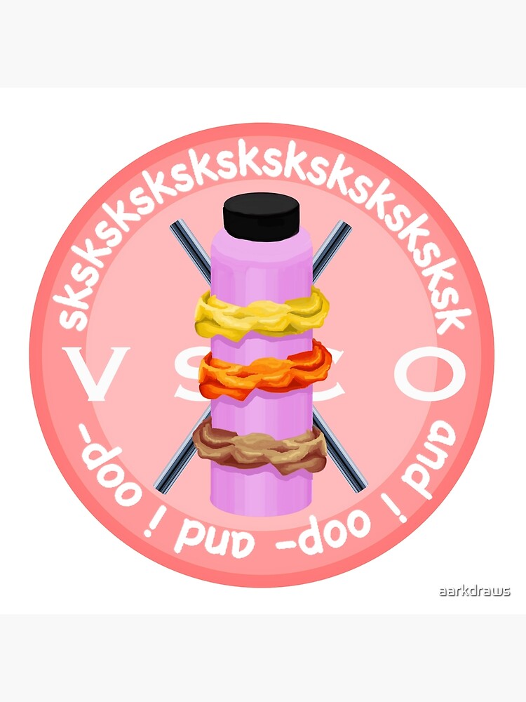 "VSCO sksksk girl sticker" Canvas Print for Sale by aarkdraws | Redbubble