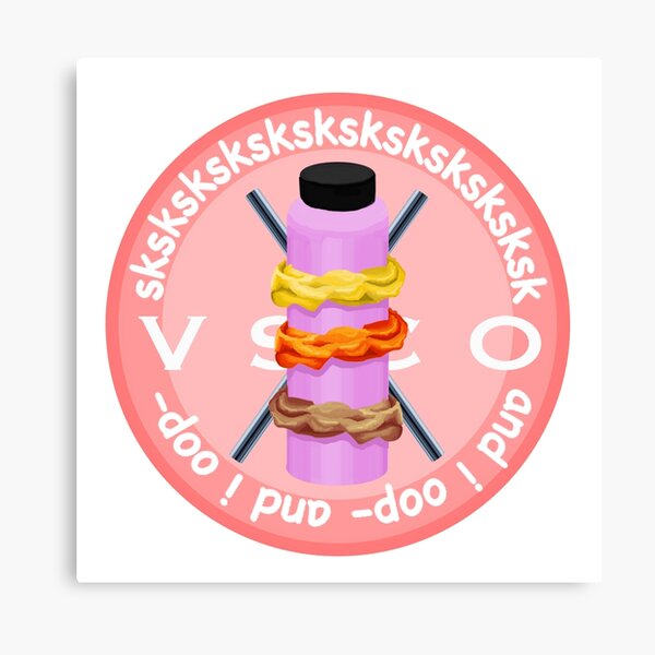 "VSCO sksksk girl sticker" Canvas Print for Sale by aarkdraws | Redbubble