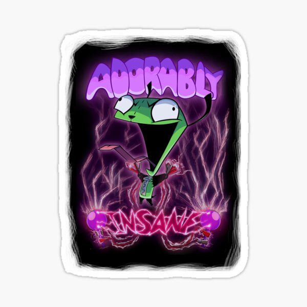 "Adorably Insane" Sticker for Sale by PhoxFire | Redbubble