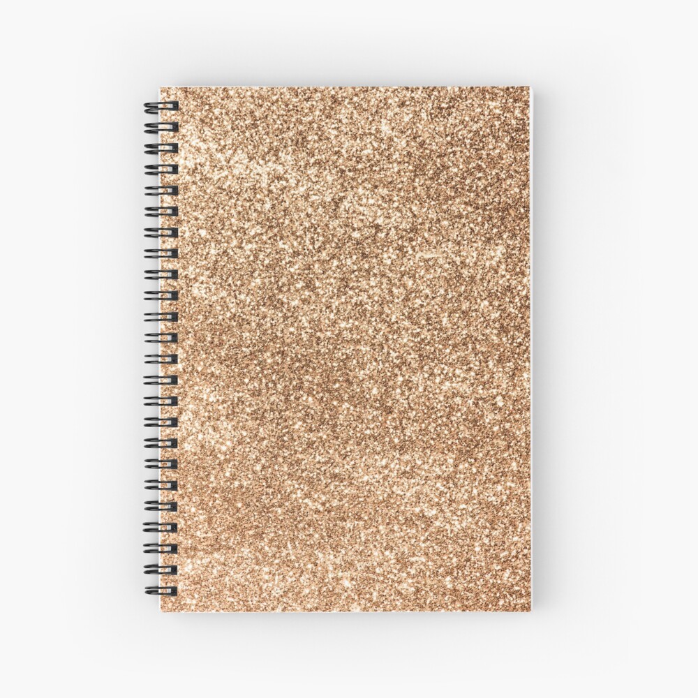"Sparkly Gold Glitter" Spiral Notebook for Sale by newburyboutique ...