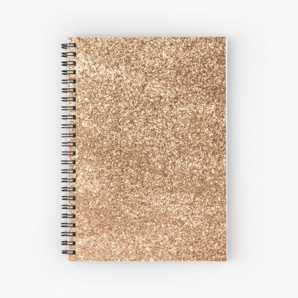 "Sparkly Gold Glitter" Spiral Notebook for Sale by newburyboutique ...
