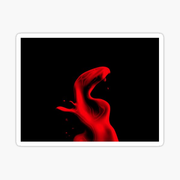 "Dark Viscous Blood Splash | Smooth 3D Render" Sticker for Sale by ...
