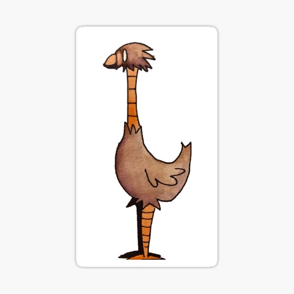 "Awkward Ostrich " Sticker for Sale by teddybiron | Redbubble