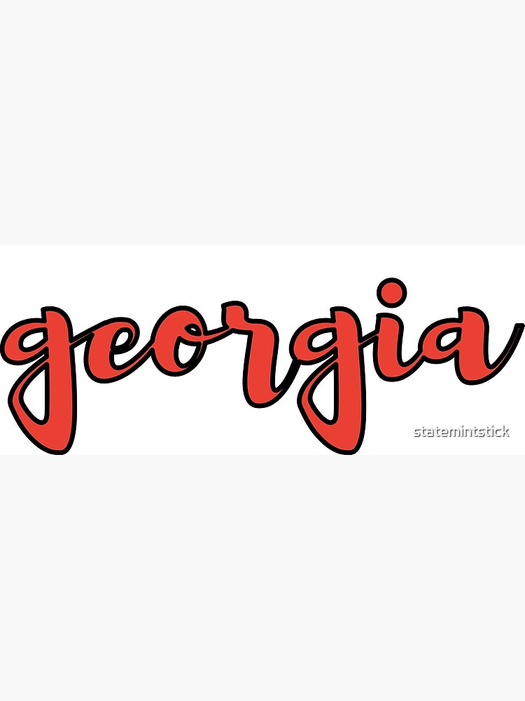 "Georgia Red and Black Sticker" Poster for Sale by statemintstick ...