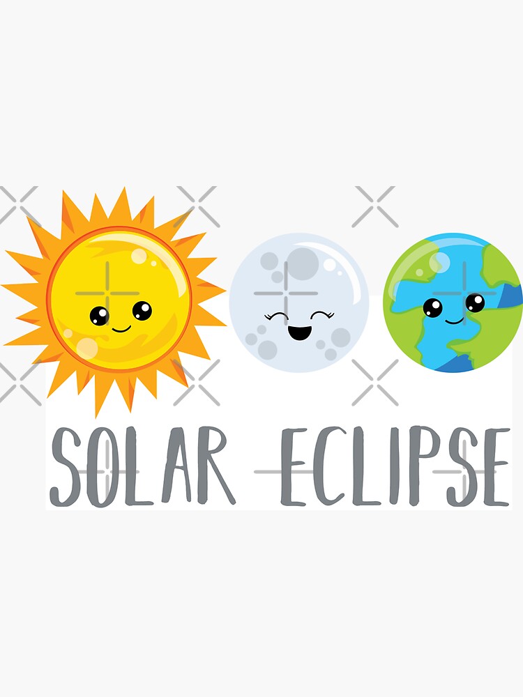 "Cute Solar Eclipse" Sticker for Sale by ResistNow | Redbubble
