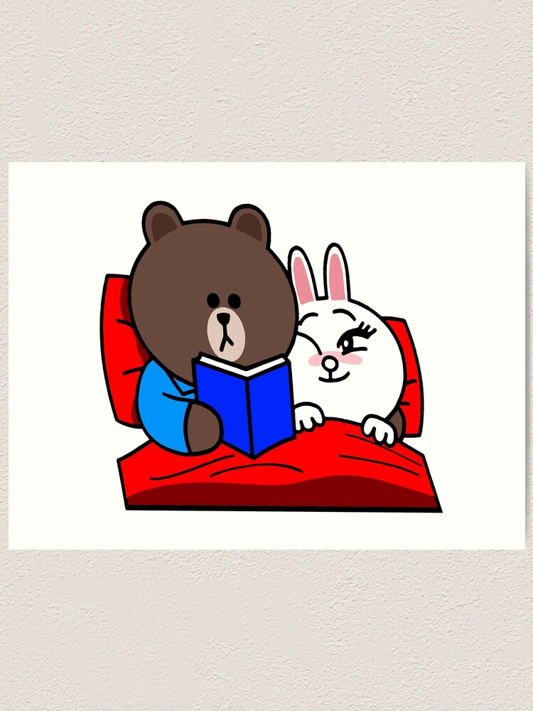 "Cute Brown and Cony bedtime story" Art Print by tommytbird | Redbubble