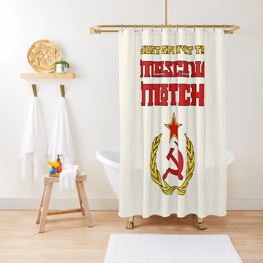 "Just Say Nyet to Moscow Mitch - Soviet Hammer and Sickle" Shower ...