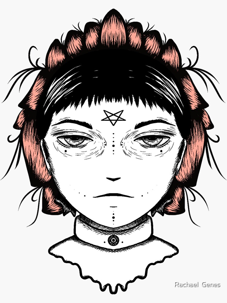 "Red Anime Girl" Sticker for Sale by rgenes31 | Redbubble