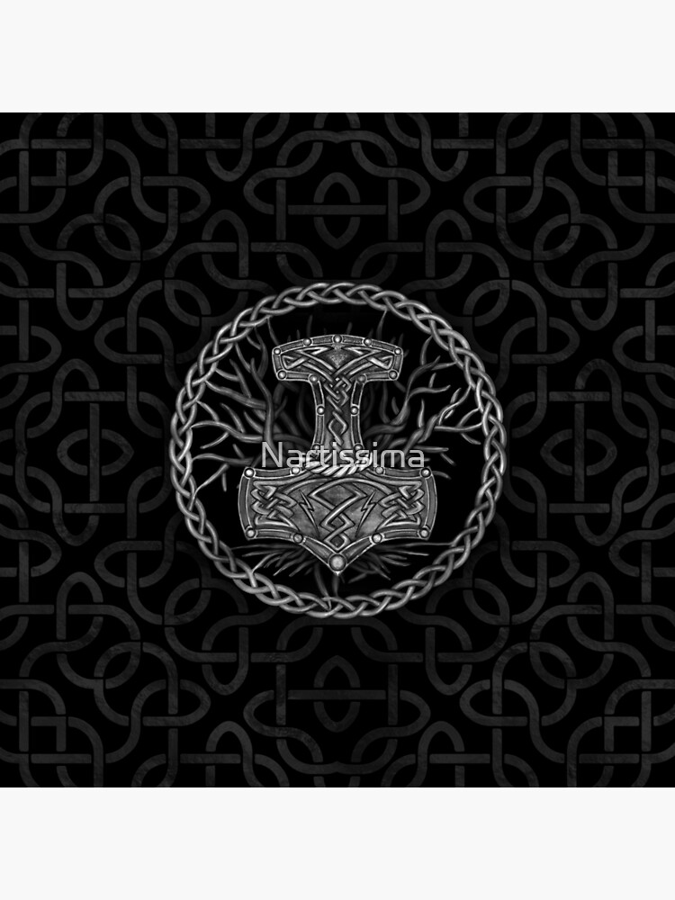 "Mjolnir - The hammer of Thor and Tree of life" Art Print for Sale by ...