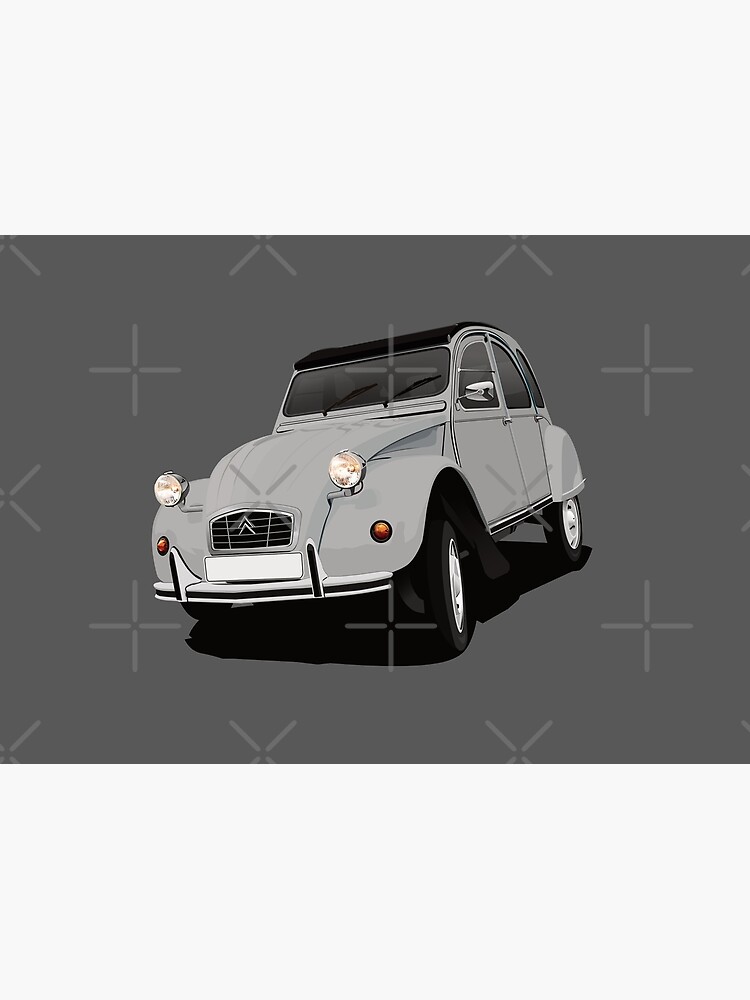 "Gray cornering 2CV - illustration" Poster for Sale by knappidesign ...