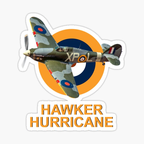 "Hawker Hurricane and Roundel" Sticker for Sale by SteveHClark | Redbubble