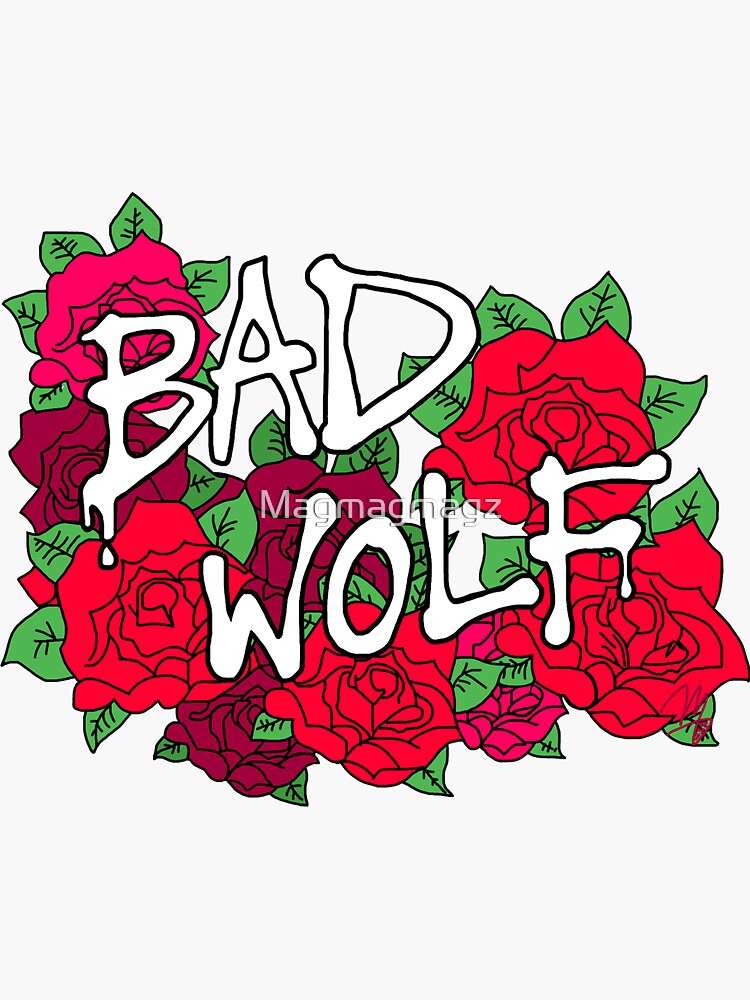 "Bad Wolf" Sticker for Sale by Magmagmagz | Redbubble