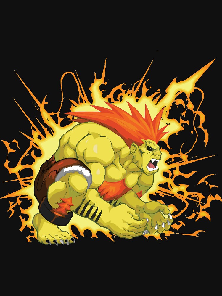"blanka" T-shirt by Megatroll | Redbubble | hadouken street fighter t ...