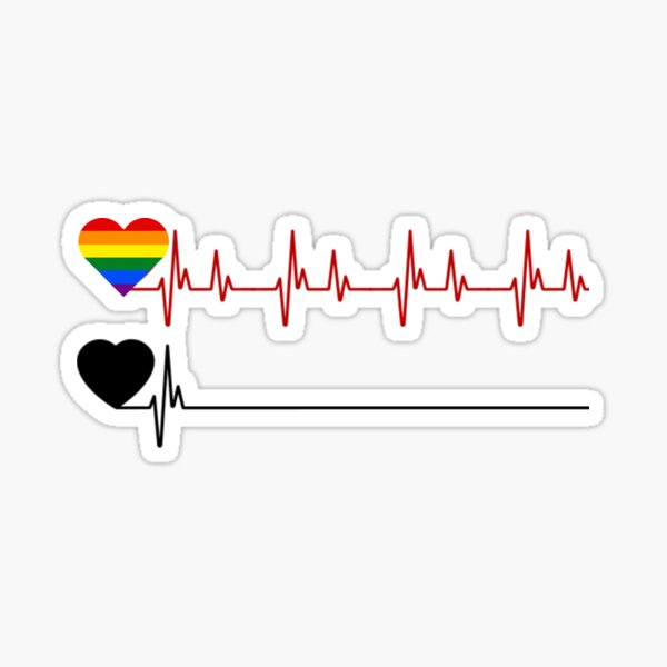"LGBT heartbeat , LGBT rainbow heartbeat gay and lesbian pride , LGBT ...