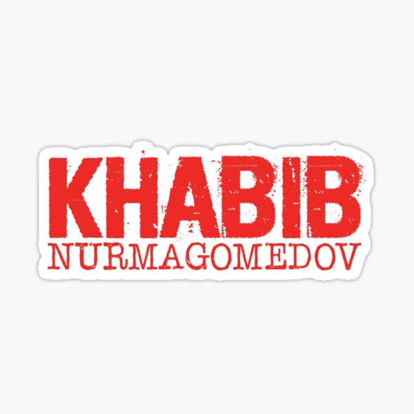 "KHABIB Nurmagomedov" Sticker by MMATEES | Redbubble
