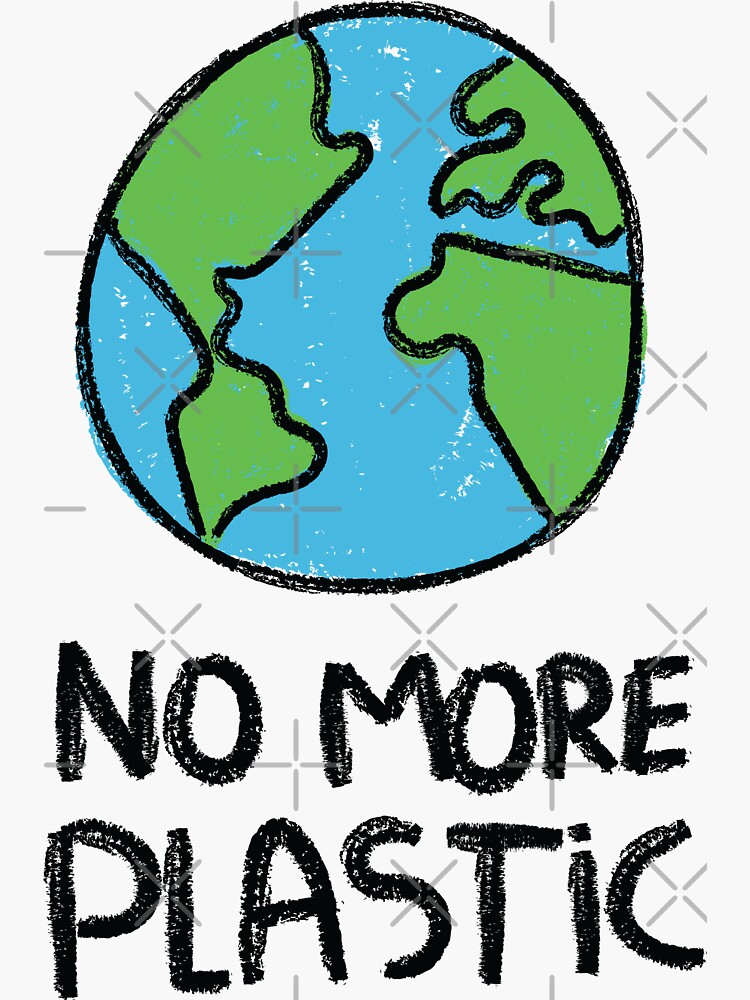 "No More Plastic" Sticker for Sale by trajeado14 | Redbubble