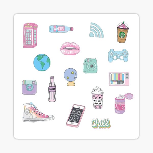 "Trendy Tumblr Pastell Sticker Pack" Sticker von shannondunnx | Redbubble