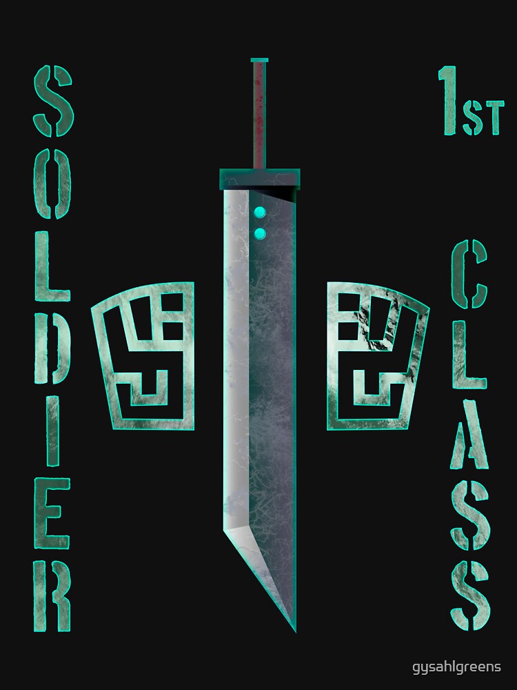 "Final Fantasy VII - Soldier 1st Class" T-shirt for Sale by ...