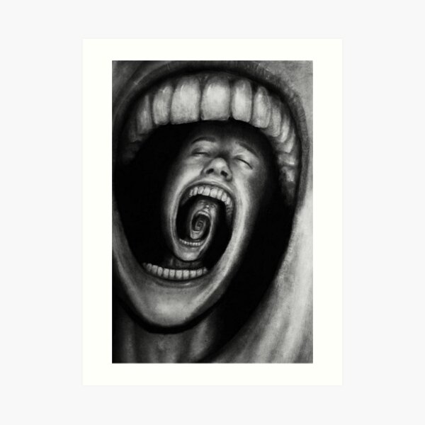 "Screaming Face Loop" Art Print for Sale by DaveSss | Redbubble