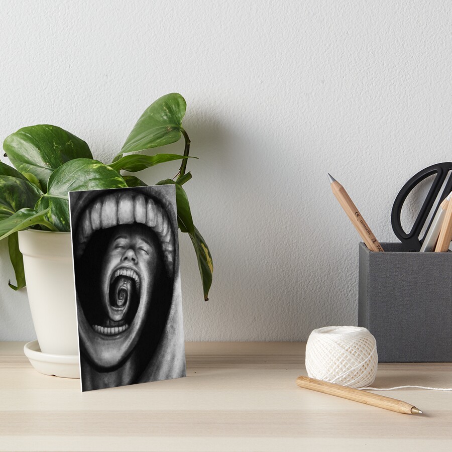 "Screaming Face Loop" Art Print for Sale by DaveSss | Redbubble