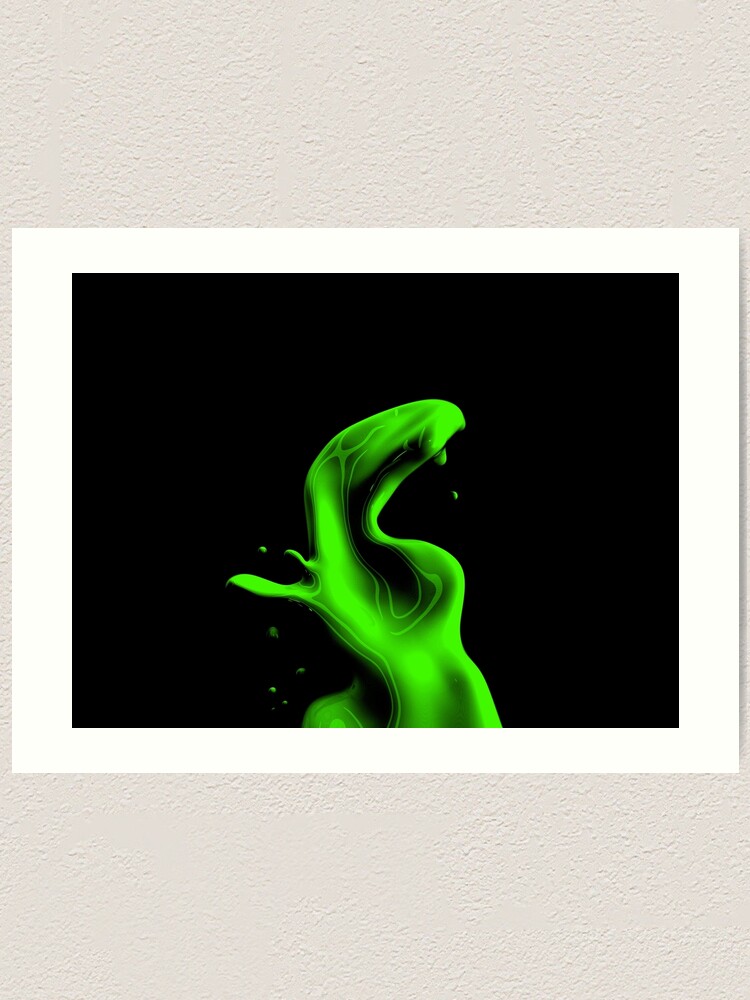 "Viscous Green Ectoplasm Slime Splash | Smooth 3D Render" Art Print for ...
