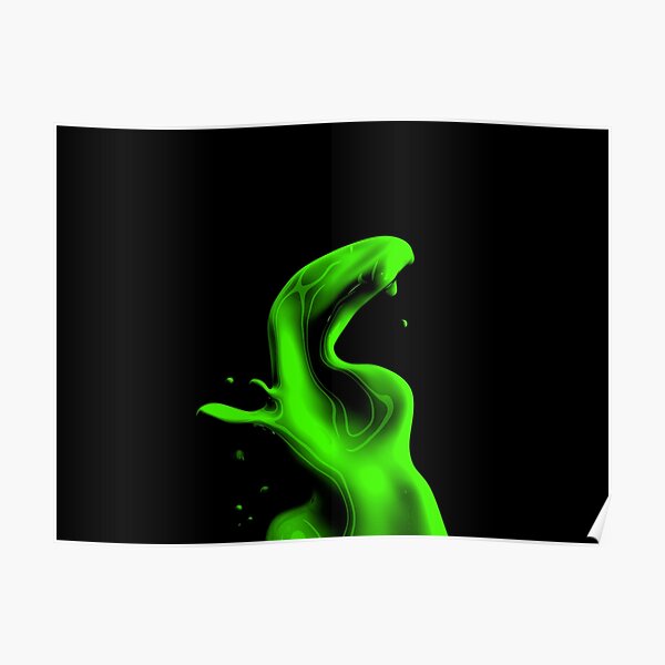 "Viscous Green Ectoplasm Slime Splash | Smooth 3D Render" Poster for ...
